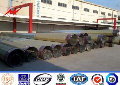 China Round Steel Utility Poles 14m Octagonal Sections Electric Transmission Power for sale