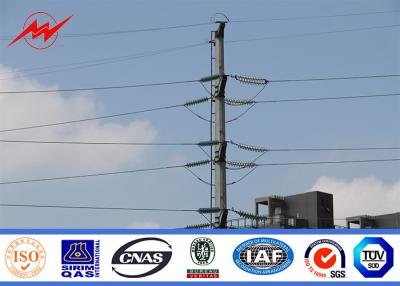 China 12m Polygonal steel transmission poles steel power poles With Climbing Rung for sale