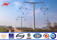 China Conical 12.2m 1280kg Load Steel Utility Pole For Power 65kv Distribution for sale