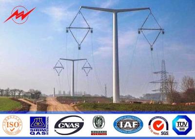 China Conical 12.2m 1280kg Load Steel Utility Pole For Power 65kv Distribution for sale