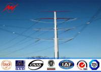 China Hot Dip Galvanized 60 Ft Length 70 Ft 90 Ft Steel Pole For Electricity Distribution for sale