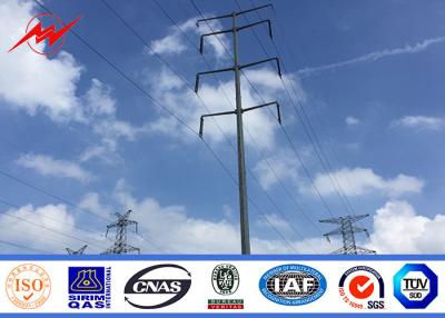 China 11.88m 1200 Dan Load Steel Utility Power Poles Hot Dip Galvanized Electric Power Pole for sale