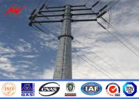 China Galvanized Steel Utility Pole 13.4kv Powerful Transmission Line 160 Km / H 30 M / S for sale
