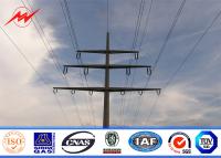 China Tapered Two Section Steel Electrical Utility Poles ASTM A123 Galvanization Standard for sale