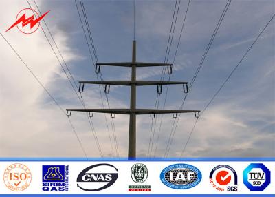 China Tapered Two Section Steel Electrical Utility Poles ASTM A123 Galvanization Standard for sale