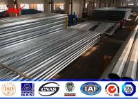 China Round Section Transmission Galvanised Steel Poles 15m 24KN With ISO Approved for sale