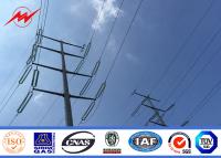 China 11.8m Height Spray Paint Galvanised Steel Poles For Transmission Equipment for sale