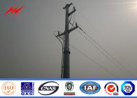 China Conical Urban Road Electrical Power Pole Galvanized Steel Tapered 10kv - 550kv for sale