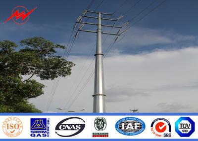 China Medium Voltage Electrical Power Pole , Customized Electric Steel Utility Pole for sale