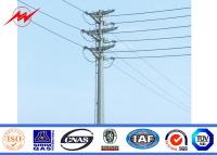 China Tapered 15M Galvanized Steel Pole 1mm - 36mm Thickness For Electricity Distribution for sale