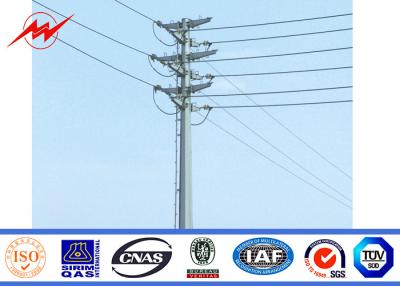 China Tapered 15M Galvanized Steel Pole 1mm - 36mm Thickness For Electricity Distribution for sale