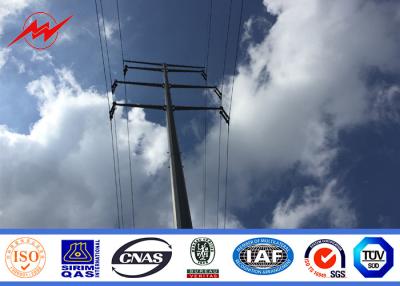 China Q345 Material Outside Galvanized Steel Power Pole 1.0 Safety Factor 8 M 500Dan for sale