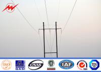 China Double Arms Tapered Electrical Power Pole With Accessories 69 Kv Polygonal Octagonal for sale