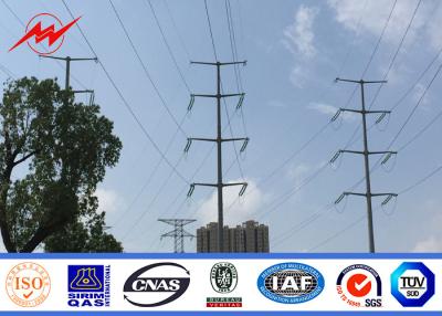 China 69KV 15M Round ASTM A123 Galvanised Steel Poles for Power Distribution for sale