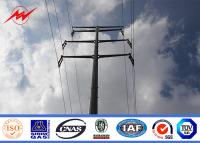 China Q345 / Q235 69 kv Single Circuit Electrical Power Pole With Cross Arm Parts for sale