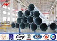 China 1250 Dan 17M  8 Sides Electrical Power Pole 4mm Thickness Direct Burial ASTM A123 Galvanization Standard for sale