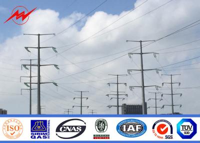 China 12m S355 S500 Steel Power Pole ASTM A123 Galvanized For Street Lighting for sale
