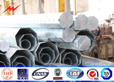 China Octagonal Shape Galvanized Steel Electric Pole 10M 5KN Load Steel Transmission Poles for sale