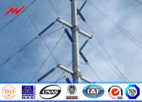 China 132kv Octagonal  Electrical Galvanized Steel Telescopic Pole AWS D1.1 For Power Line Project for sale