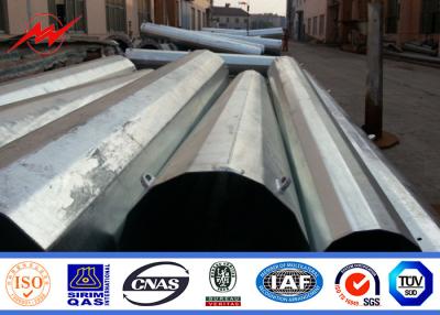 China 17M High Voltage 220KV Galvanized Electric Steel Power Pole 620 Mpa Tensile Strength for sale