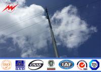 China Conical HDG 15m 510kg Steel Electrical Utility Poles For Transmission Overhead Line for sale