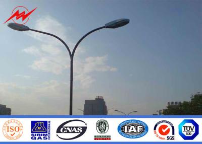 China School / Villas Steel High Mast Street Lamp Pole With Drawing 30 ft Height for sale