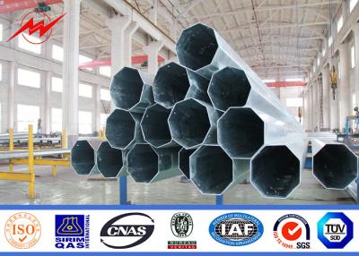 China 3 - 4mm Electrical Power Pole Gr50 Steel Galvanized 2 Sections With Climbing Rung for sale