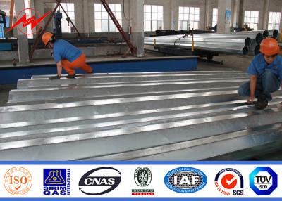 China Cross Arm 25 ft Galvanized Steel Pole 10m 12m 15m 69 KV Steel Power Pole for sale
