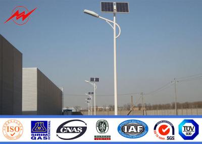 China Outdoor Multi Sided 8m To 14m Height Solar Street Light Poles With 2m Cross Arm for sale