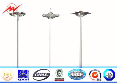 China 35M HDG 400W HPS High Mast Pole Tower Octagonal Shape With Metal Halide Lighting for sale