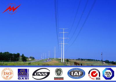 China 10 kv - 550 kv Electricity Steel Utility Pole For Power Transmission Line for sale