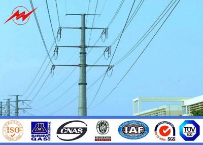 China Galvanized Steel Poles 12m Utility Power Poles For Power Distribution Equipment for sale