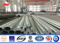 China 240kv Metal Electric Power Transmission Line Poles 18m For Steel Tower for sale