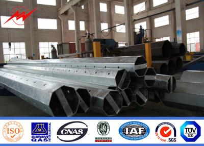 China 15M 8KN Gr65 Steel Tubular Pole / Outdoor Lamp Pole With 3mm Wall Thickness for sale