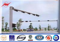 China 6.5 Length Q345 Traffic Light Pole 9m Single Cross Arm With 20 Years Warranty for sale