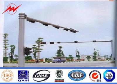 China 6.5 Length Q345 Traffic Light Pole 9m Single Cross Arm With 20 Years Warranty for sale