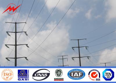 China S500MC Hot Dip Galvanized Steel Power Transmission Poles For 132kv Electrical Project for sale