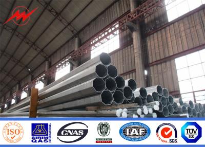 China Hot Dip Electrical Galvanizing Steel Pole With Wind Pressure Resistance Up To 160Km/H for sale