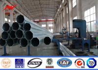 China 800Dan Galvanized Steel Tubular Pole 14m For Transmission Line Project , 10kv~550kv Power for sale