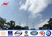China Outdoor Electric Power Galvanized Steel Pole Q345 Waterproof ISO Certificated for sale