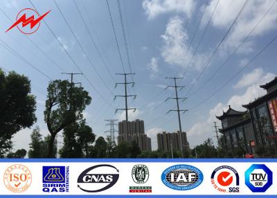 China High Mast Galvanized Steel Pole Octagonal / Shockproof Steel Transmission Poles for sale
