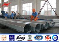 China 50FT 60FT 70FT Galvanized Steel Pole For Distribution And Transmission With Cross Arms for sale