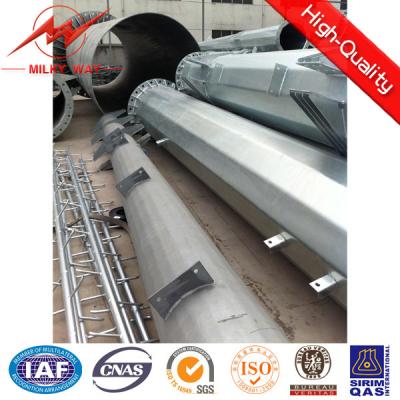 China Hot Dip Galvanizing Power Steel Pole Multi Pyramidal With Transmission for sale