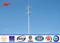 China 12 Sided Steel Microwave Monopole Tower For Mobile Transmission Line for sale