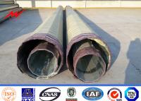 China Octagonal Multi Circuit 4mm Electric Steel Pole With Galvanization / Bitumen for sale