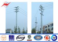 China 45 FT 2 Sections 220 KV Electric Steel Power Pole With Galvanization / Bitumen for sale