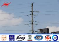 China African Bitumen 35M Double Circuit Galvanized Steel Power Pole 10 KV - 550 KV for sale