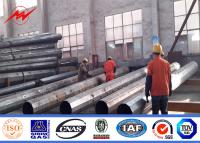 China Tapered Galvanized Steel Power Pole Metal Telephone ASTM A123 for sale