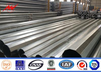 China Octagonal 15m Height Tapered Steel Utility Pole With 2.75mm Thickness 850 kg Load for sale