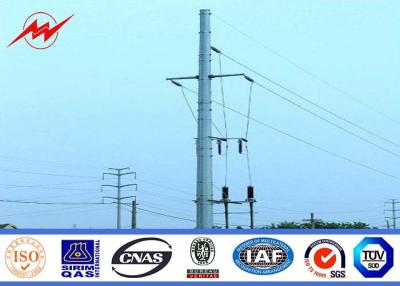 China 169KV 16m Galvanized Steel Pole Power Line Steel Utility Poles For Mining Industry for sale